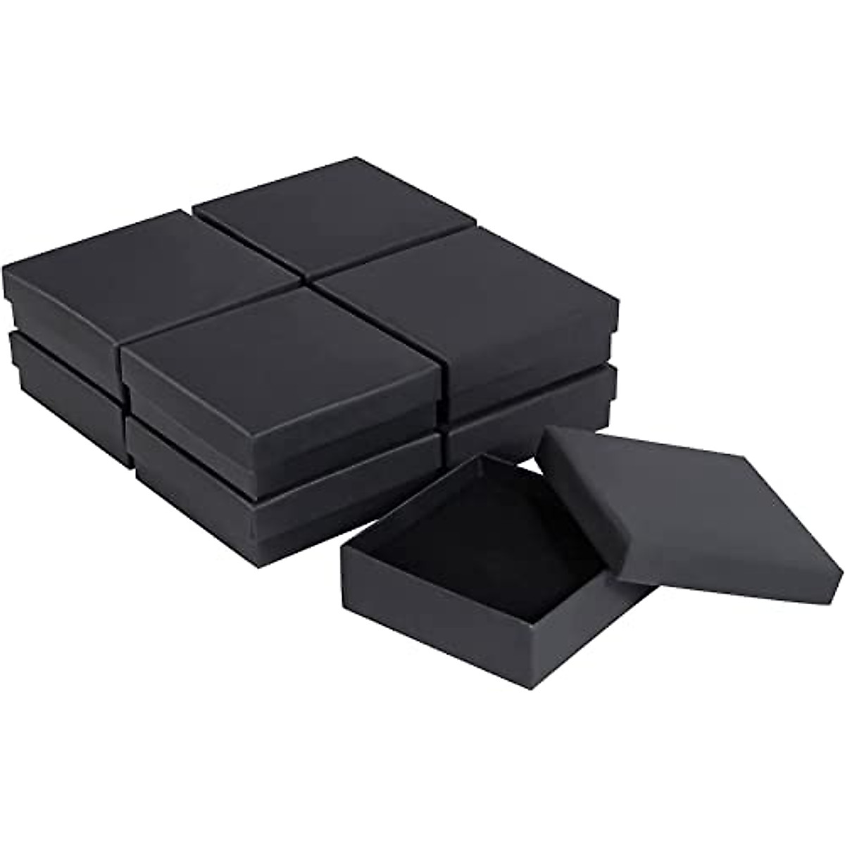 Sdootjewelry Black Jewelry Boxes Bulk 24 Packs, Gift Box for Jewelry with Foam, Small Jewelry Boxes for Gifts, 3.5’’ × 3.5’’ × 1.2”