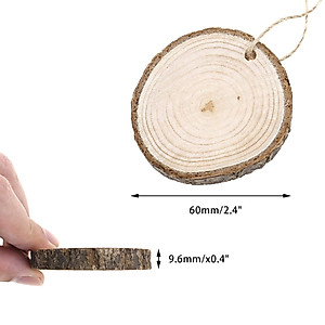 Micro Traders Wooden Table Numbers,10pcs 1-10 Wedding Table Numbers Hanging Wood Slice Wedding Table Centerpieces for Arts Crafts Wall Decor Wedding DIY