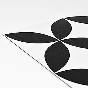 FloorPops FP3301 Starlight Peel & Stick Floor Tiles, Black