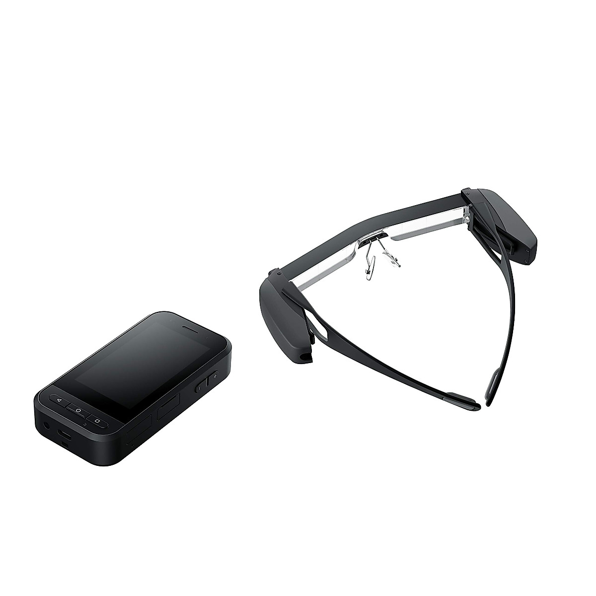 Epson Moverio BT-40S Smart Glasses with Binocular, 1080p, Transparent Displays and Intelligent Touch Controller, Black, Large