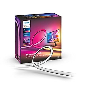 Philips Hue Play Gradient PC Lightstrip [for 32-34 Inch Screens] LED Smart Lighting. Sync for Entertainment, Gaming and Media