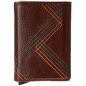 Secrid - Secrid Slim Wallet Stitch Embroidered Vegetable-Tanned (Linea Espresso)