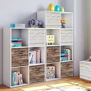 Livememory Storage Cube Bins, Fabric Storage Box Cubes Foldable Baskets Bins for Cube Organizers Home Closet Bedroom (10.5"x10.5"x11") 4 Packs