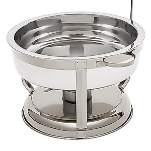 BAIODNB Chafing Dishes for Buffet Set, Round Stainless Steel Catering Food Pan Warmers with Lids, Buffet Servers and Warmers Sets Ideal for Parties and Events (Silver)