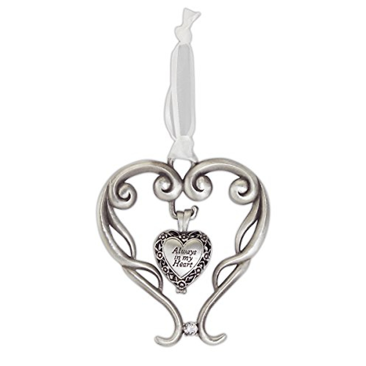 Cathedral Art in Loving Memory Heart Ornament with Locket