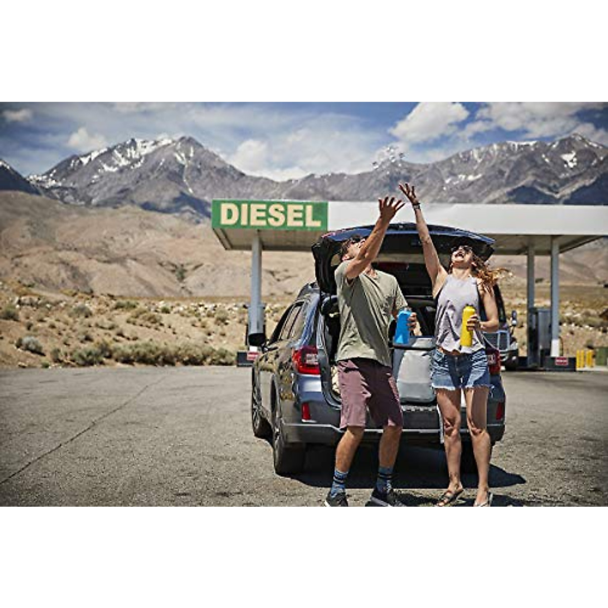 Hydro Flask Water Bottle - Stainless Steel & Vacuum Insulated - Wide Mouth with Leak Proof Flex Cap - Old Style Design - 40 oz, Olive