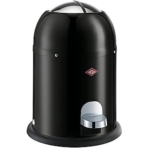 WESCO Waste Bin Mini Master 6 L Powder-Coated Sheet Steel, Black, 26,4x26,4x36 cm,