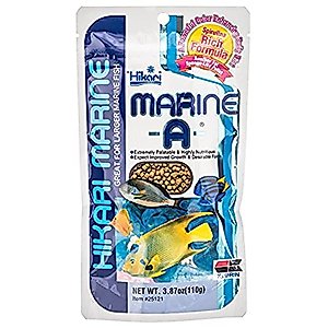Hikari Marine-A Pellets Fish Food for Larger Marine Fish, 3.87 oz (110g)