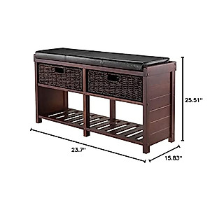 Winsome Nathan 5-PC Set Cappuccino Snack Table 23.7x15.83x25.51