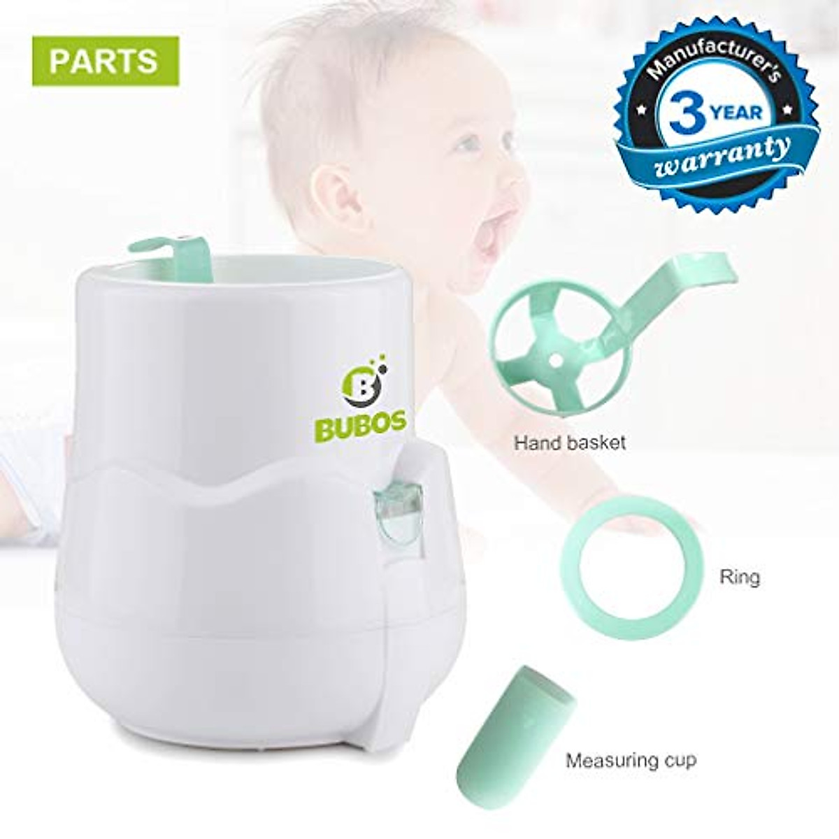 Bubos Fast Heating Baby Bottle Warmer for breastmilk and Formula, Food Heater for Infant Complementary Food