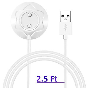 Densleonis Rose Charger, Replacement Rose Standing Base Dock Station, Magnetic Fast Charging USB Cable Charger for Rose - 2 Pack, 2.5Ft