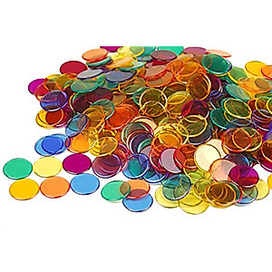 LEARNING ADVANTAGE - 0.75" Transparent Counters, Set of 1000