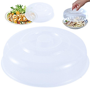 Microwave Splatter Cover, 9'' Round Microwave Cover Microwave Food Cover with Steam Vents BPA-free Microwave Splatter Guard Lid with Easy Grip Handle,Microwave Cover For Food