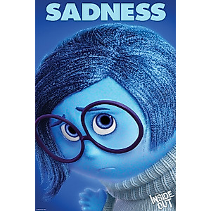 WMG Sadness - Inside Out Movie Poster 24 x 36, Glossy Finish (Thick): Joy, Fear, Anger, Disgust, Sadness