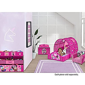 Delta Children Disney Minnie Mouse Plastic Sleep and Play Toddler Bed with Canopy