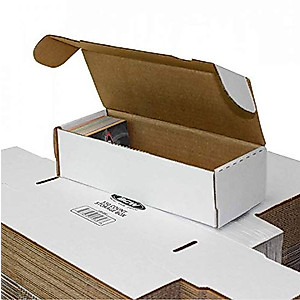 BCW 550 Count Trading Card Storage Box - 4ct | Cardboard Organizer for Baseball, Basketball, Football Cards, MTG, Pokemon | Card Game Storage & Protection | Card Storage Box | Assembly Required