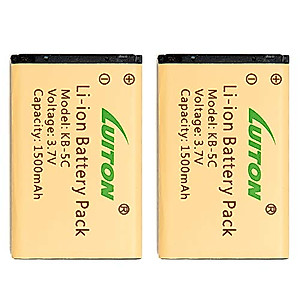 1500mAh Li-ion Battery for Retevis RT22 RT22S RT15 Walkie Talkies LUITON LT-316 TIDRADIO TD-M8 Zastone X6 WLN KD-C1 Zeadio ZS-B1 DC Two Way Radio 3.7V (2 Packs)