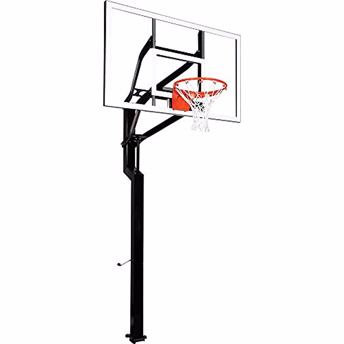 Goalsetter All-American In Ground Adjustable Basketball System with 60-Inch Acrylic Backboard and Single Static Rim, Black (SS45560A1)