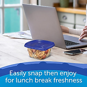 Ziploc Food Storage Meal Prep Containers Reusable for Kitchen Organization, Smart Snap Technology, Dishwasher Safe, Square, 4 Count (Pack of 2)