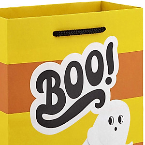 Hallmark Halloween Bag Bundle (8 Small 6" Gift Bags, 4 Designs: Owl, Ghost, Candy Corn Rainbow, "Happy Halloween") for Gift Cards, Classroom Parties, Trick or Treating, Kids Gifts, Fall Party Favors