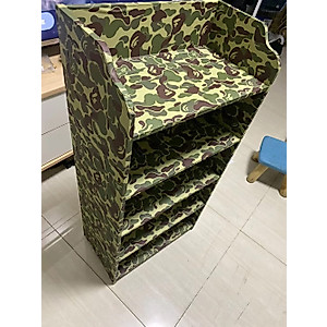 Self-Adhesive Vinyl Green Camouflage Contact Paper Peel and Stick Camouflage Wallpaper for Walls Cabinets Furniture Door Classroom Arts Crafts Removable 17.7x117 Inches