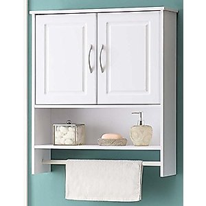 4D Concepts Bathroom 2 Door Wall Cabinet, White