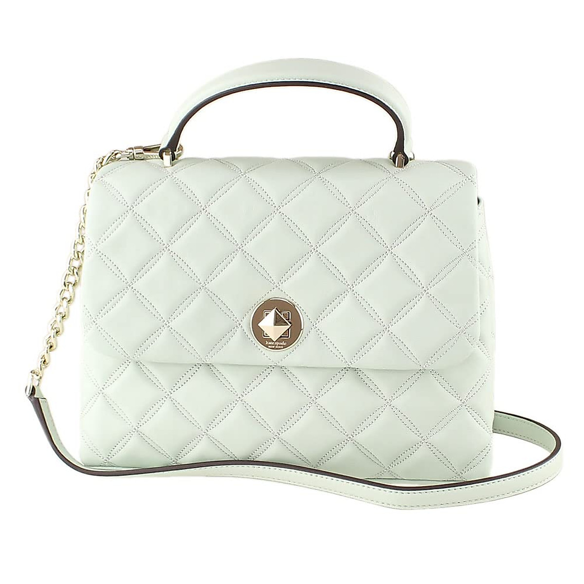 Kate Spade Natalia Medium Flap Crossbody Women's Leather Handbag (Crystal blue)