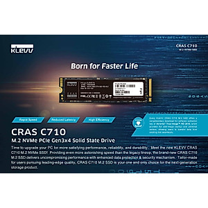 KLEVV CRAS C710 1TB M.2 NVMe PCIe Gen3x4 Internal SSD up to 2100MB/s (K01TBM2SP0-C71)