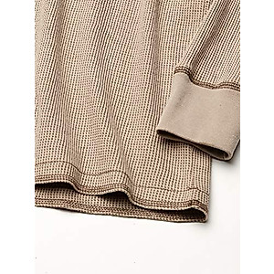 Wrangler Authentics Men's LS Waffle Henley, Pumice Stone, XX-Large