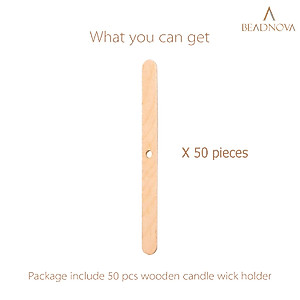 BEADNOVA Candle Wick Holders for Candle Making Wooden Wick Holder 50 pcs Candle Wick Centering Device Wick Bar for Making Candle
