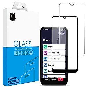 Ailiber Compatible with Lively Smart Screen Protector[2 Pack], Jitterbug Smart3 5007S Tempered Glass Film Anti-Scratch, HD Clear Case Friendly, Bubble Free Screen Protector for Jitterbug, Lively Smart