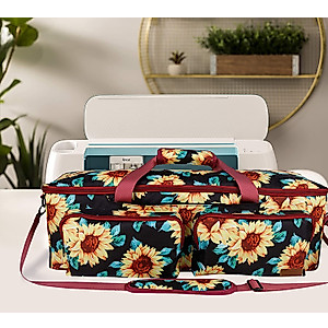 Natur@cho Carrying Case Bag Compatible for Explore Air 2, Cricut Maker, DIY Cutting Machine Storage Bag, Silhouette Cameo 3 and 4, Scrapbooking Die-cut Machine Travel Organizer Accessories
