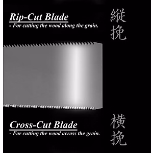 KAKURI Japanese Pull Saw for Woodworking 9-1/2" Made in JAPAN, Non-Slip Cork Handle, Japanese Hand Saw Ryoba Double Edge Blade for Rip and Crosscut