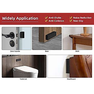 Anti Shake Headboard Stoppers Bed Stopper for Bed Frame Headboard,Anti Vibration Soundproof Pads Furniture Pads,Wall Protector for Headboard,Black