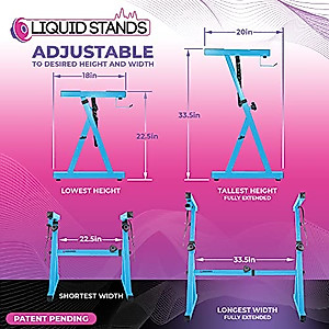 Liquid Stands Piano Keyboard Stand - Z Style Adjustable and Portable Heavy Duty Music Stand for Kids and Adults -Fits 54-88 Key Electric Pianos - Sturdy Musical Keyboard Stand (Light Blue)