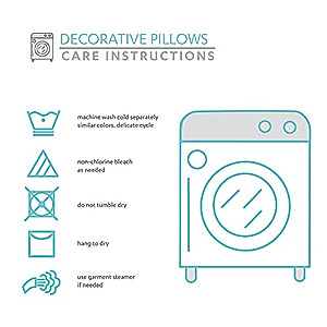 Lush Decor Clayton Woven Button Decorative Pillow Cover, 13" x 20", Navy