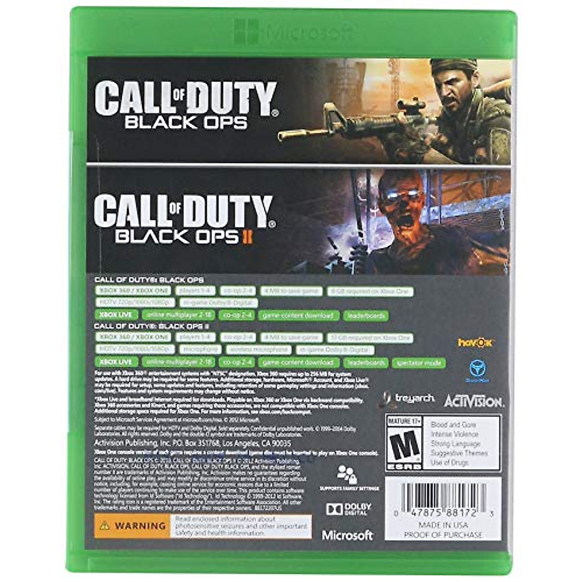 Activision Call of Duty: Black Ops 1 & 2 Combo Pack (Xbox 360)