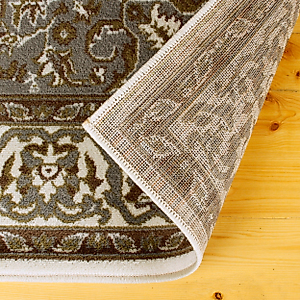 Superior Indoor Area Rug, Jute Backing for Kids or Pets, Entryway, Living Room, Kitchen, Dorm, Bedroom, Hallway, Plush Rugs, Vintage Abstract, Glendale Collection, (8' x 10'), Green