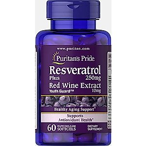 Puritans Pride Resveratrol 250 mg, 60 Count