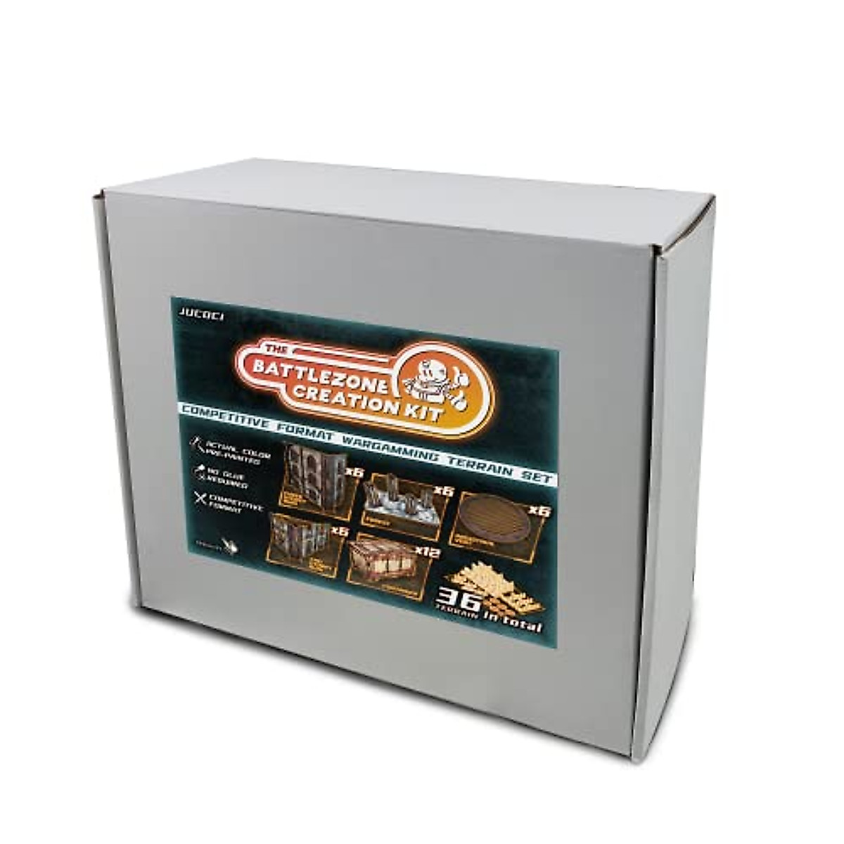 Jucoci Battlezone Creation Kit 36PCS Tabletop Terrain Wargame Terrains Set Compatible with WH40K