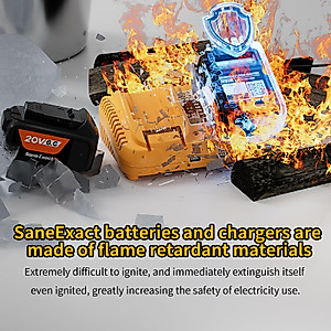 20V 6.0Ah Replacement Battery Charging Combo Kit for Dewalt, Includes 2PC 20V Max Batteries and 2-Ports Charger, Compatible with Dewalt All 20V Power Tools, Charger Fit All 12V/20V/60V OEM Batteries