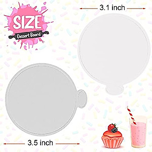 100 Pcs 3 Inch Mini Cake Boards Mousse Cupcake Base, 8cm