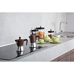 Giannini Nina Orziera 2 Cups Also For Induction Tops Stainless Steel Exterior Polished Aluminium Interior Made In Italy 6611 Silver One Size