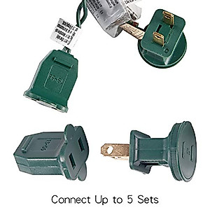 Joiedomi Christmas Lights Outdoor, 300(3x100) Counts 67.5FT Clear White Christmas Lights Waterproof,Bright Green Wire String Lights Indoor Holiday House,Small Xmas Decorative Lights for Tree