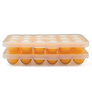 Silicone Baby Food Storage Tray (2 Pack) - Pop Out 1oz Portion Silicone Freezer Tray - Non Toxic, BPA & PVC Free