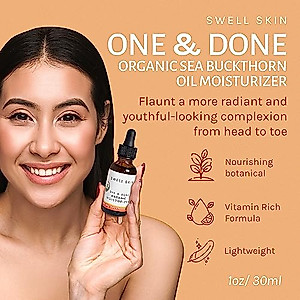 Swell Skin - Sea Buckthorn Oil for Skin Health, Facial Oil, Age-Defying Beauty Potion, Moisturizing Face Oil, Also Works on Bites & Burns, 30 ml
