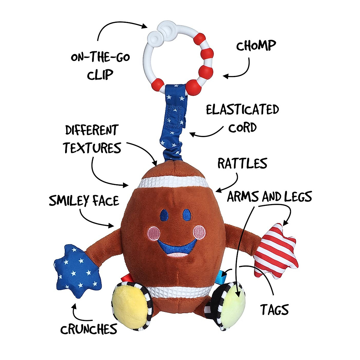 Baby Football Toy for Babies | Your Baby's First Football Buddy | Suitbable from Birth Onwards | Part of The LITTLE SPORT STAR® Baby Collection