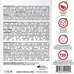 Wet Water-Based Flavored Lube for Men, Women & Couples, 3 Fl Oz (Juicy Watermelon) - Long-Lasting Premium Personal Lubricant Safe to Use with Latex Condoms - Gluten Free & Sugar Free