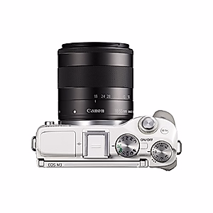 Canon EOS M3 Mirrorless Camera Kit with EF-M 18-55mm Image Stabilization (IS) STM Lens - Wi-Fi Enabled (White)