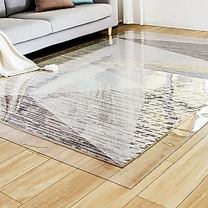 Clear PVC Desk Chair Mat 2mm Clear Floor Protector Carpet for Hard Surface Floors, Area Rug Clear Rug Runners for Hallways, Multipurpose Vinyl Roll for Wood Floor/Tile/Table Pad,60/80/100/120/140/160c